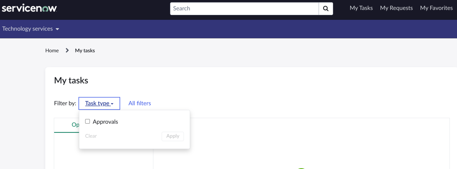 Employee Center – additional filters on My Tasks – DevMyDay ServiceNow blog