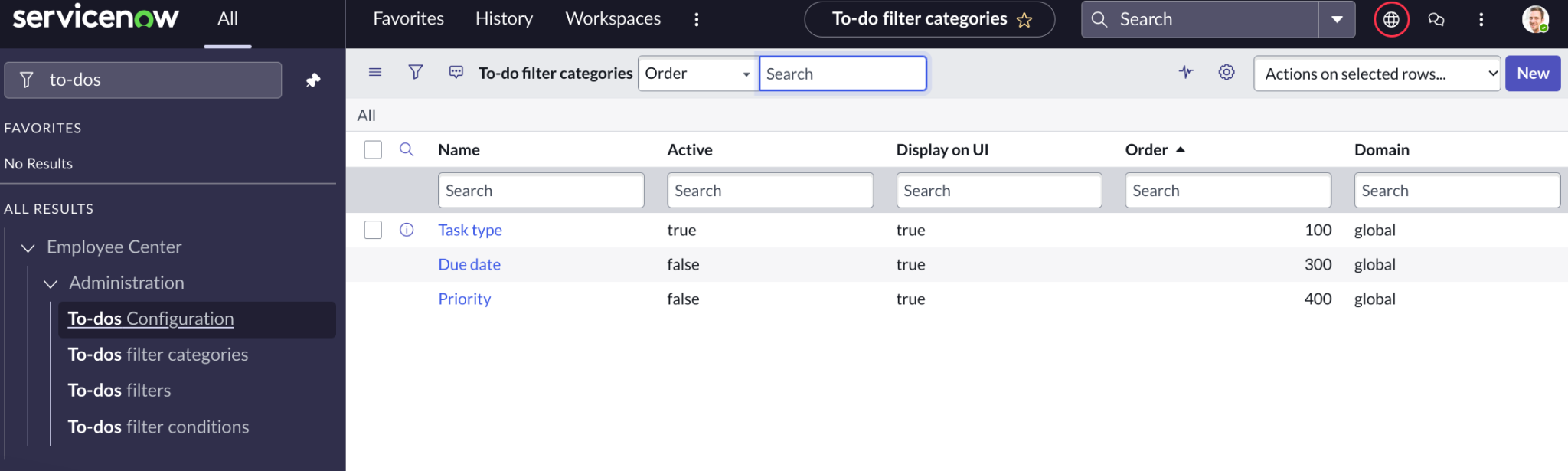 Employee Center – additional filters on My Tasks – DevMyDay ServiceNow blog